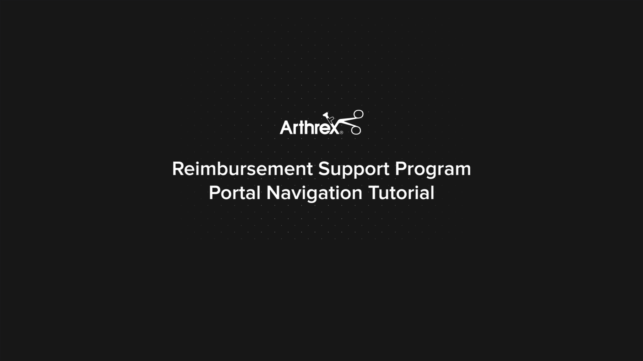 Arthrex - Portal Navigation Tutorial