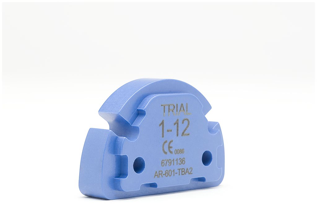 Arthrex - iBalance UKA, Tibial Bearing Trial, Size 1, 12 mm Thickness ...