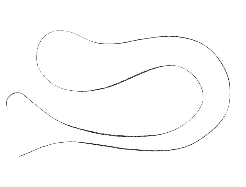 Arthrex - SutureTape, 1.3 mm, 40 in (Black/White) w/ Tapered Needle, 36 ...