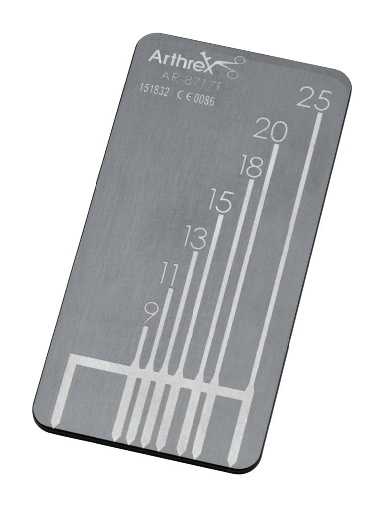 Arthrex - DynaNite Nitinol Staple Sizing Guide - AR-8717T