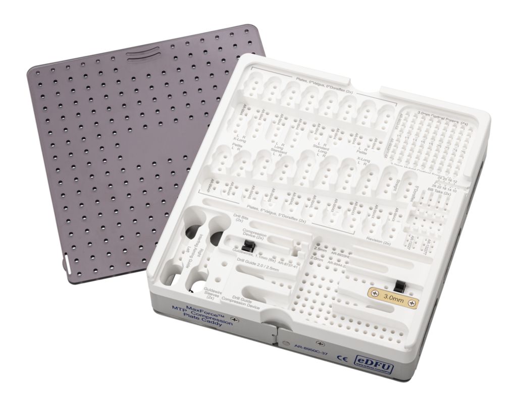 Arthrex - MaxForce MTP Compression Plate Caddy with Lid - AR-8950C-37